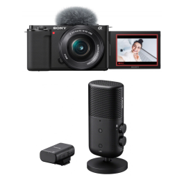 Sony Alpha ZV-E10 Kit + SEL 16-50/3.5-5.6 PZ OSS + Sony Mikrofon ECM-S1